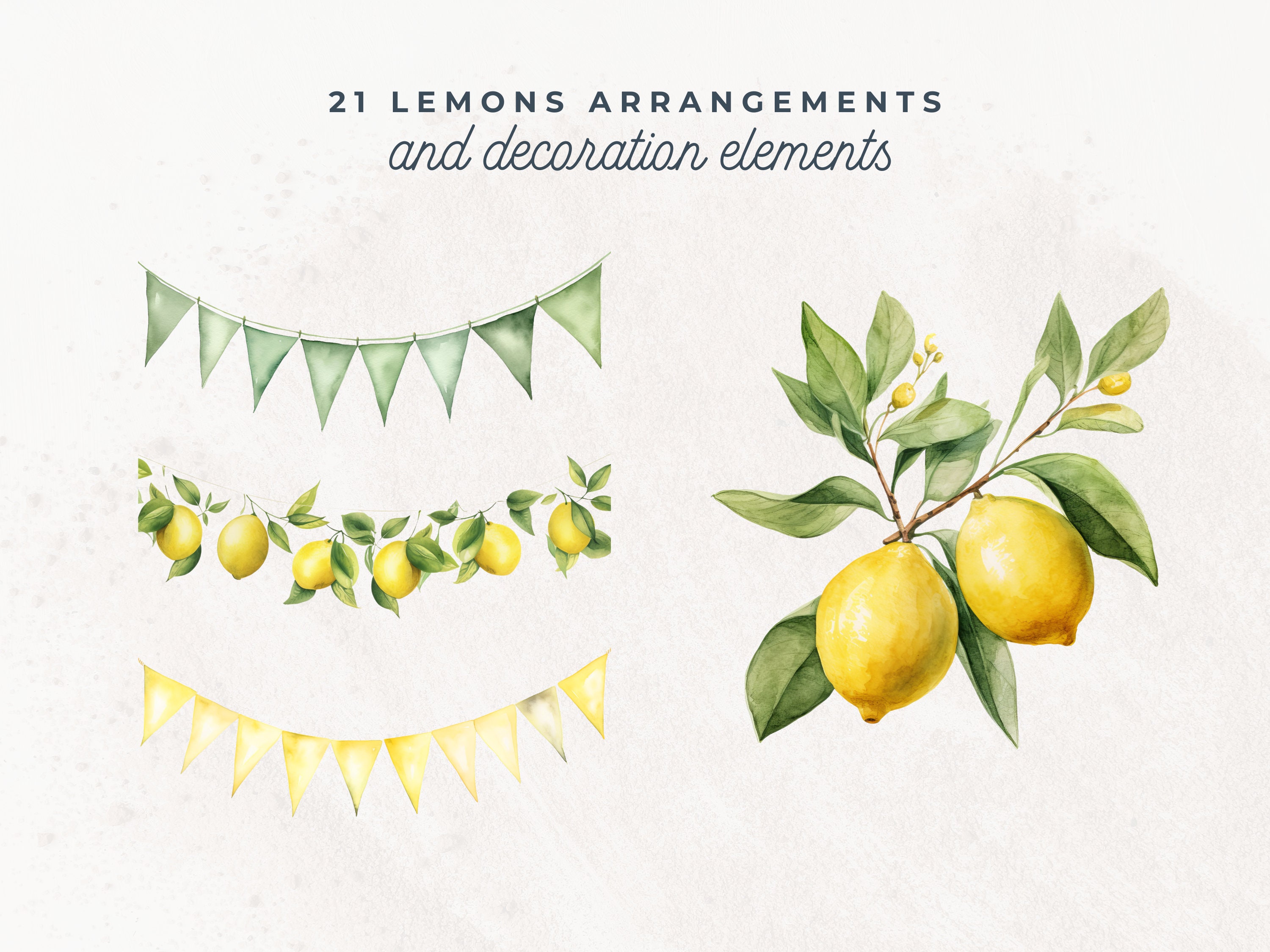 Watercolor Lemon Clipart, Fruit Clipart, Lemon Floral PNG, Lemon Tree ...