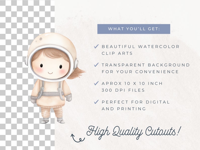 Out of This World Clipart, Watercolor Space Suit Clipart Set, Astronaut ...