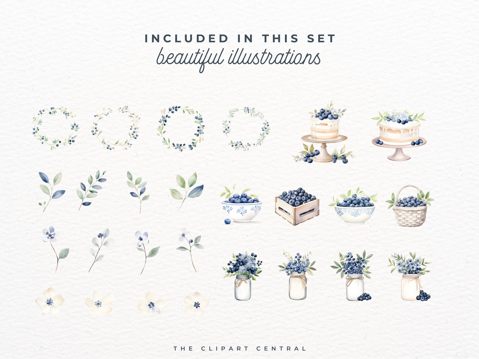 Watercolor Blueberry Clipart, Blueberries PNG, Blueberry Baby Shower ...