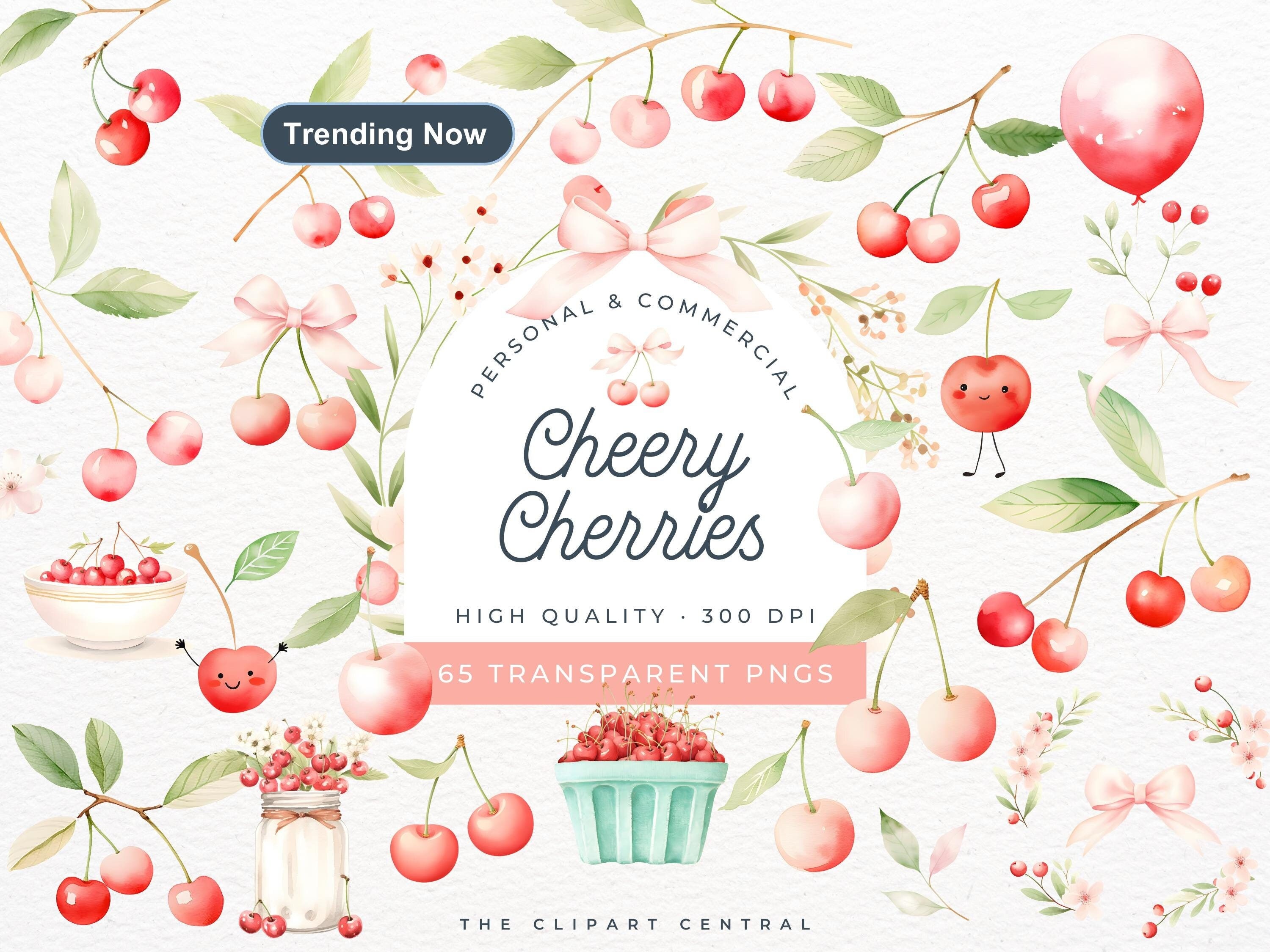 Shes the Cherry on Top, Cherry With A Bow Clip Art, Cute Coquette ...