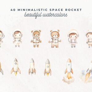 Out of This World Clipart, Watercolor Space Suit Clipart Set, Astronaut ...
