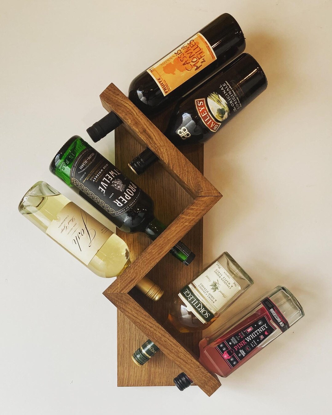 Solid Oak Wine Rack - Etsy