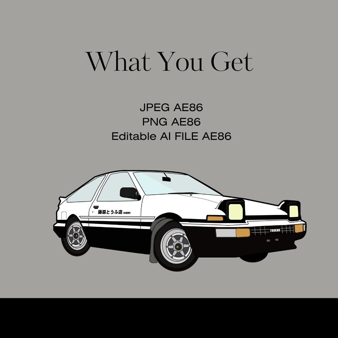 AE86 Vector Initial D Initial D AE86 Fujiwara Takumi Car Vector ...