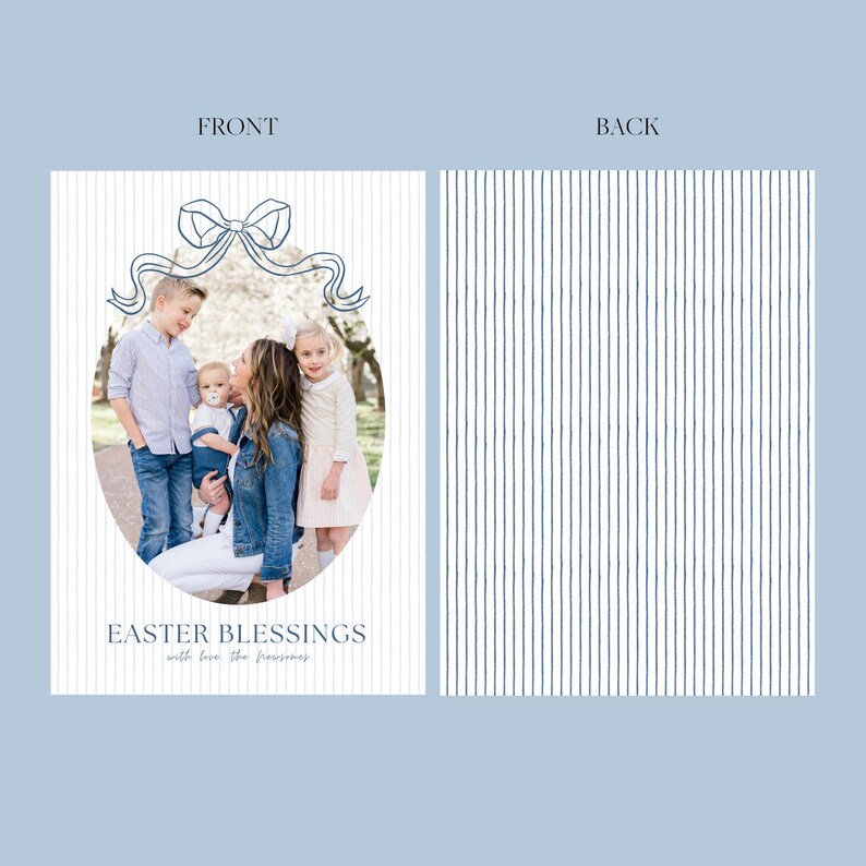 Easter Blessings Customizable Photo Card - Instant Download - Etsy