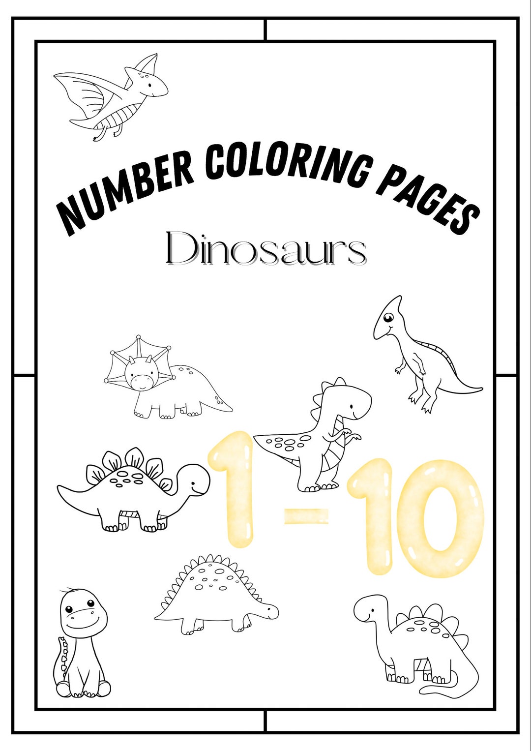 Dinocount Kids Coloring Books Educational Dinosaur-themed Counting ...