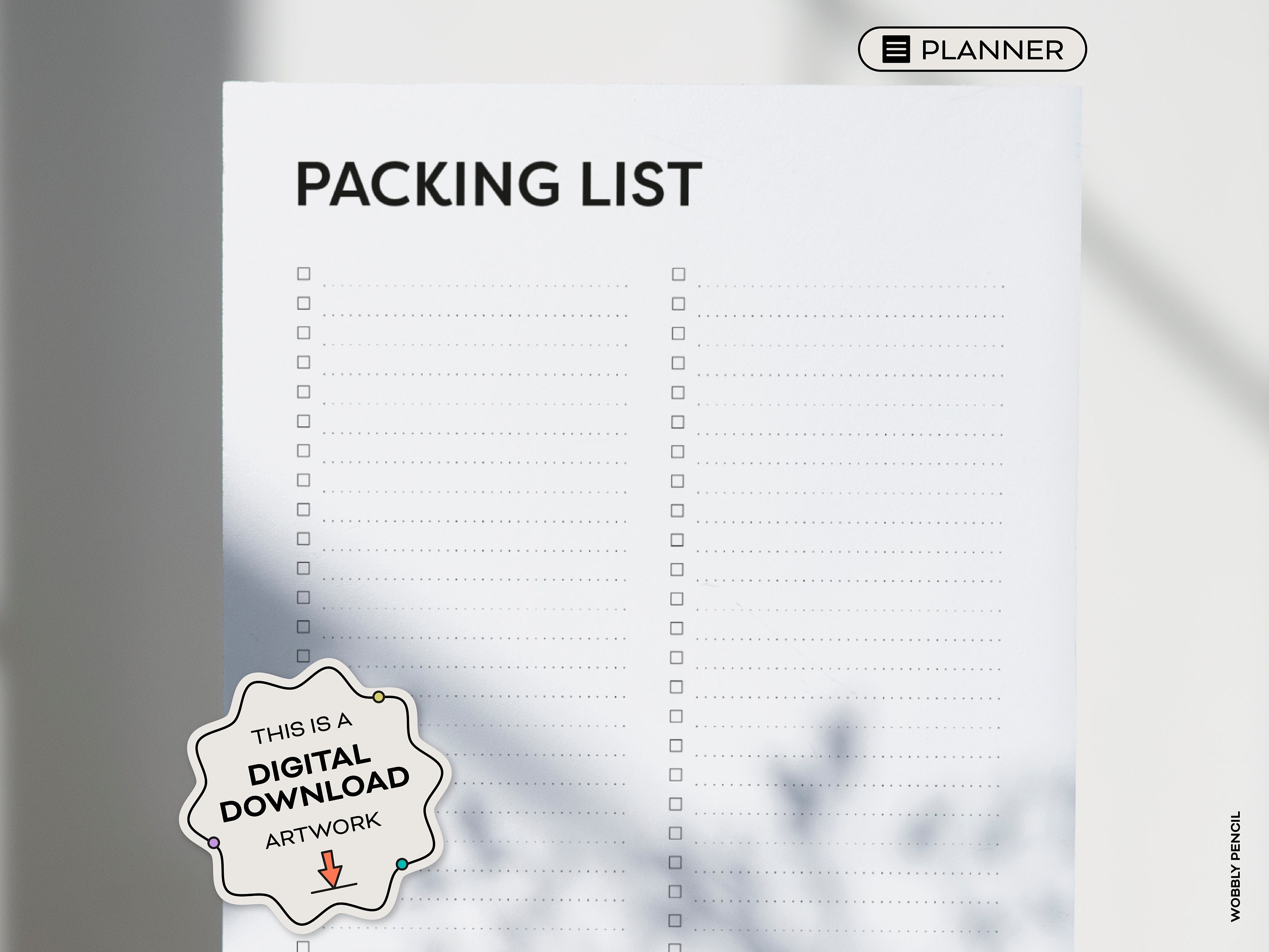 Minimalist Printable Packing List Travel Organizer Printable Trip ...