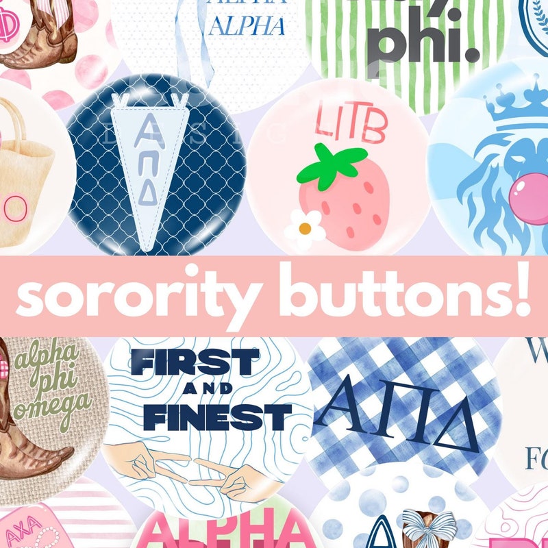 Sorority Buttons - Etsy