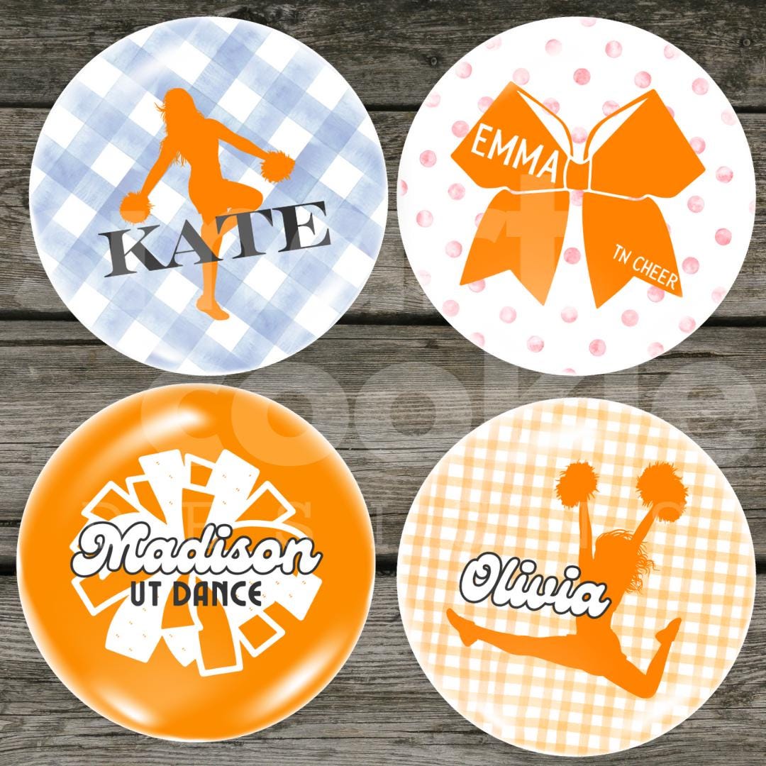 Personalized 3 Gameday Buttons Custom Football & Spirit Squad Pins Team ...