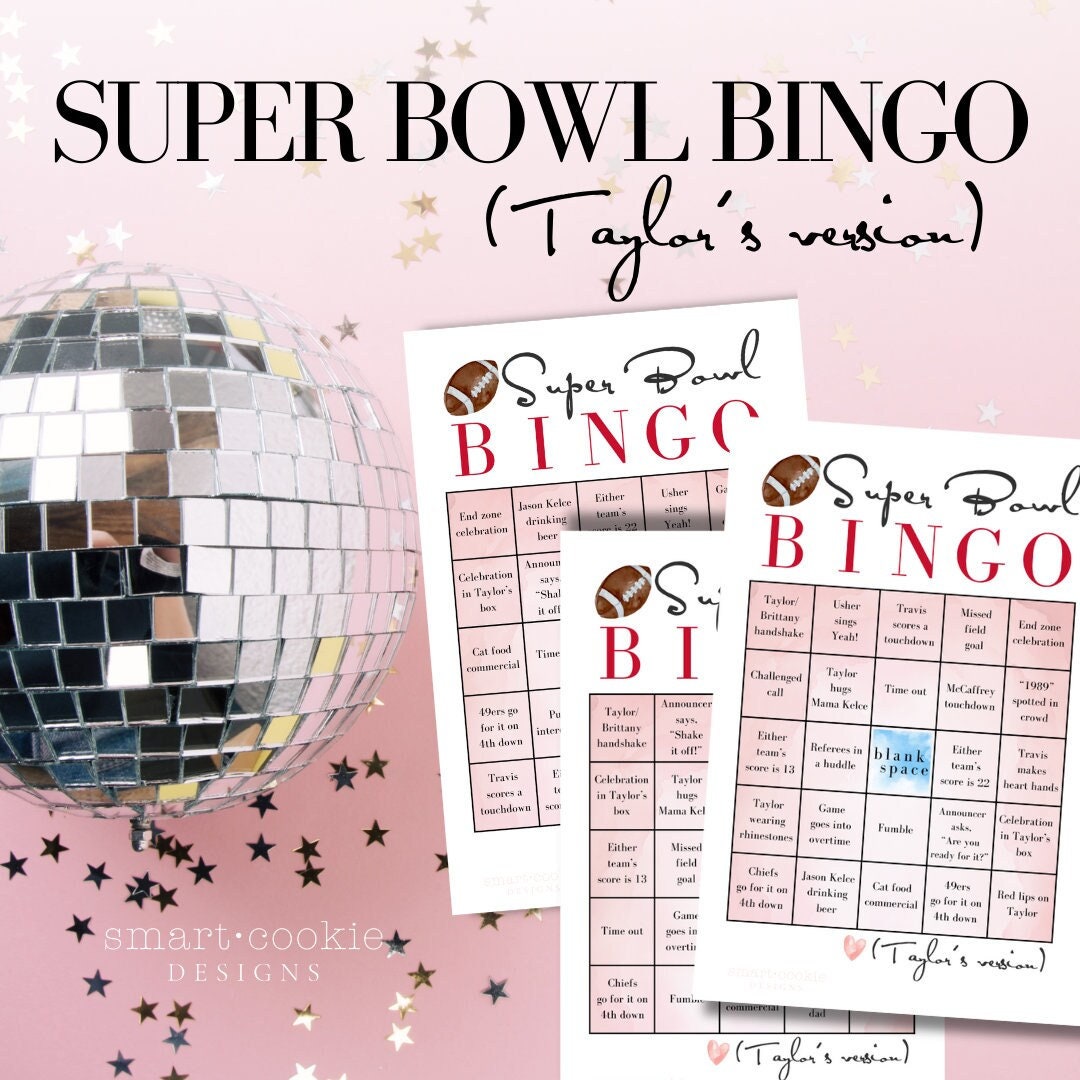 Super Bowl Bingo taylor's Version 2024 the Perfect Party Game for ...