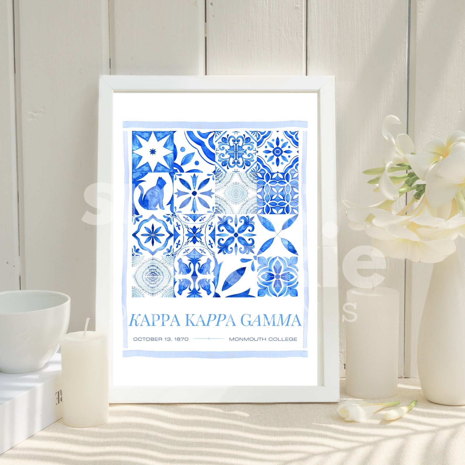 Kappa Kappa Gamma Digital Print Set of 8 Sorority Printable Gallery ...