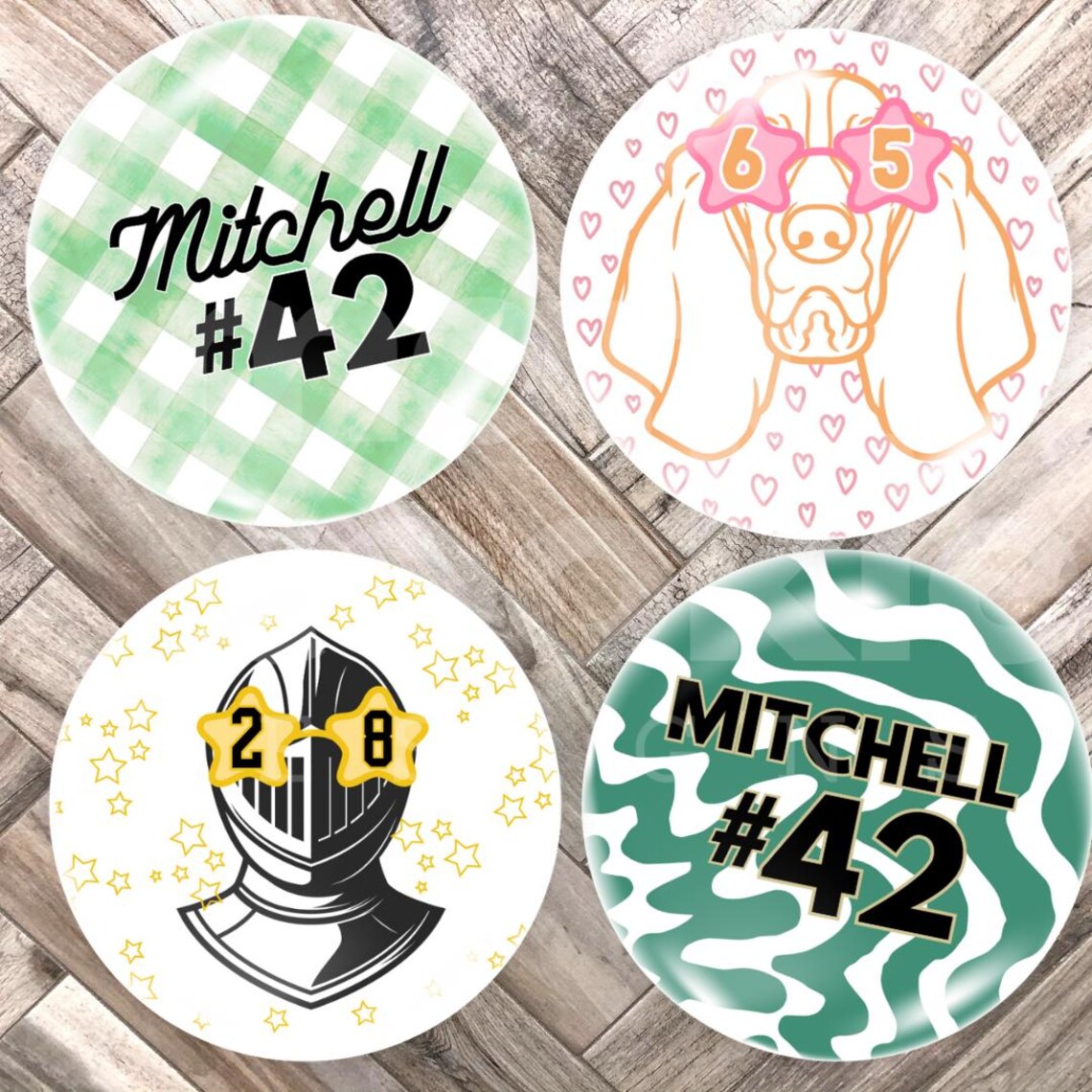 Personalized 3 Gameday Buttons Custom Football & Spirit Squad Pins Team Spirit Accessories Cheer ...