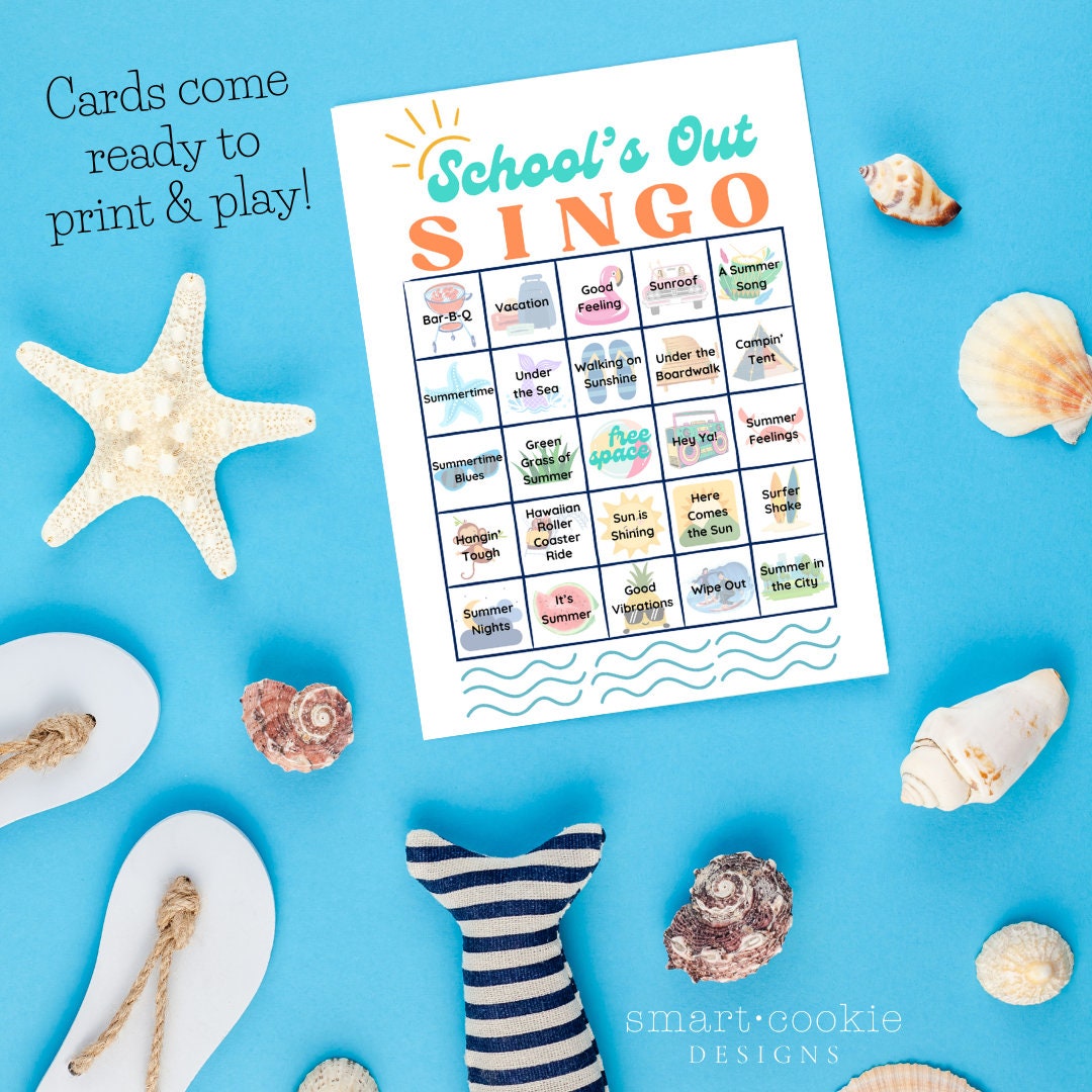 School's Out Singo Musical Bingo Game Printable for All Ages Classroom ...