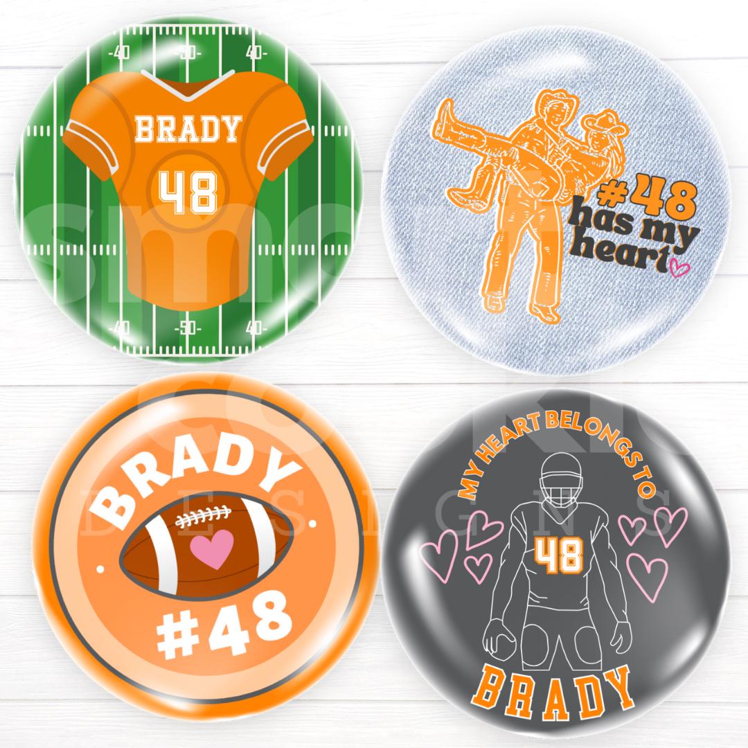 Personalized 3 Gameday Buttons Custom Football & Spirit Squad Pins Team ...