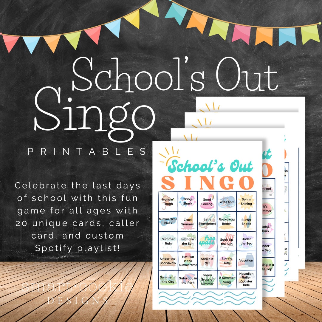 School's Out Singo Musical Bingo Game Printable for All Ages Classroom ...