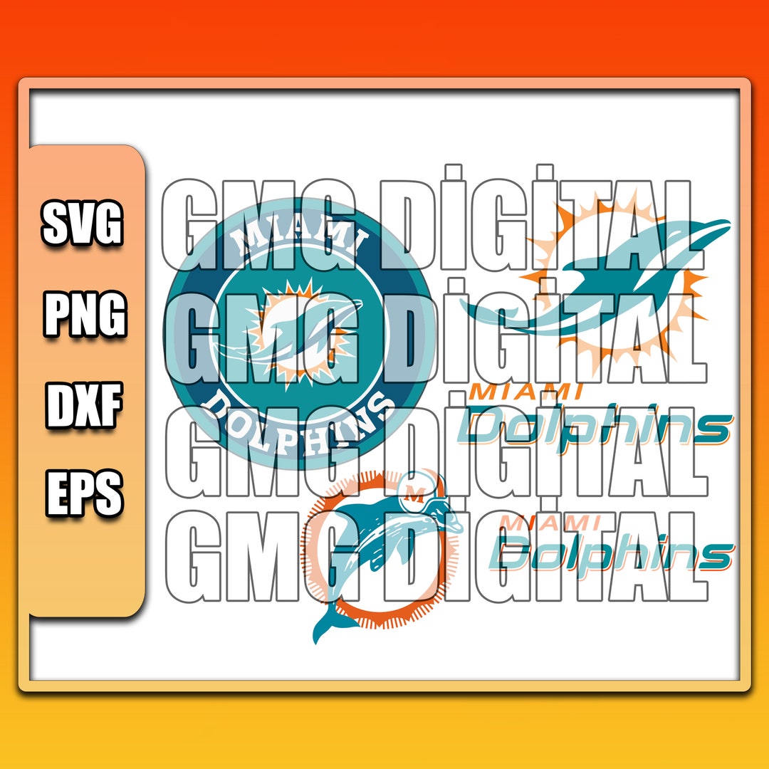 Miami Dolphinns Football SVG PNG Bundle Svg Sports Files Svg - Etsy