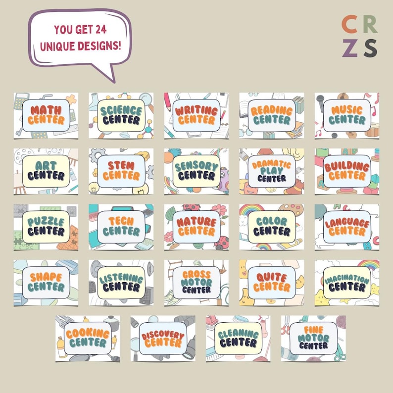 Daycare Center Signs, Childcare Printable Signs, Preschool Classroom ...