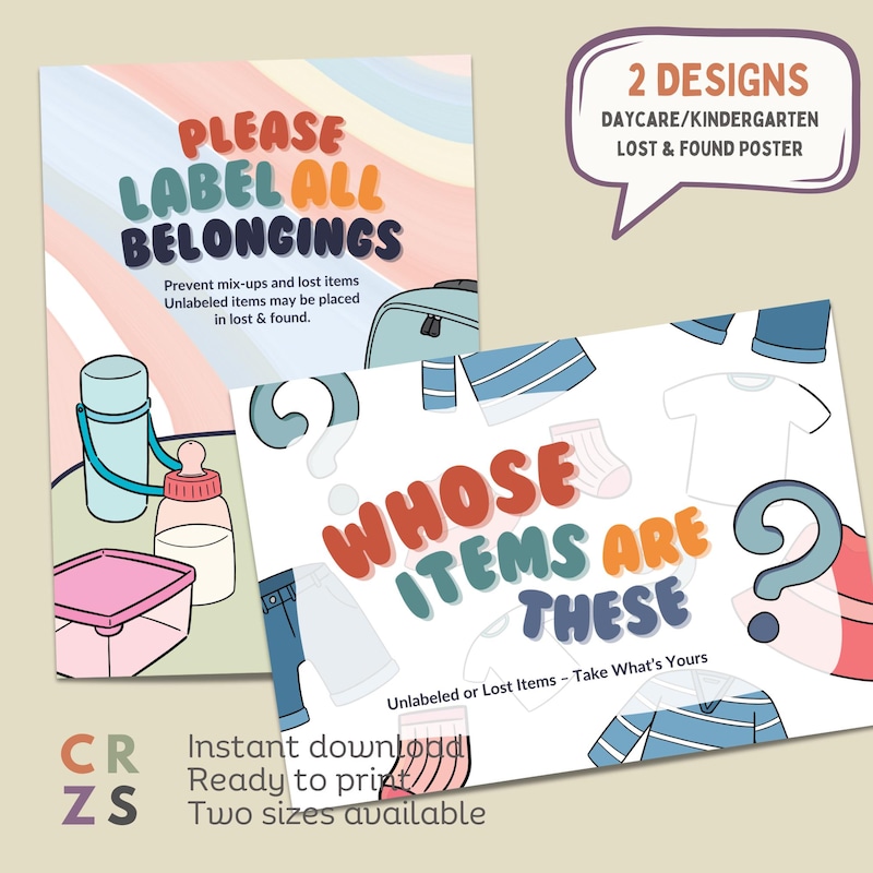 Lost and Found Sign - Etsy