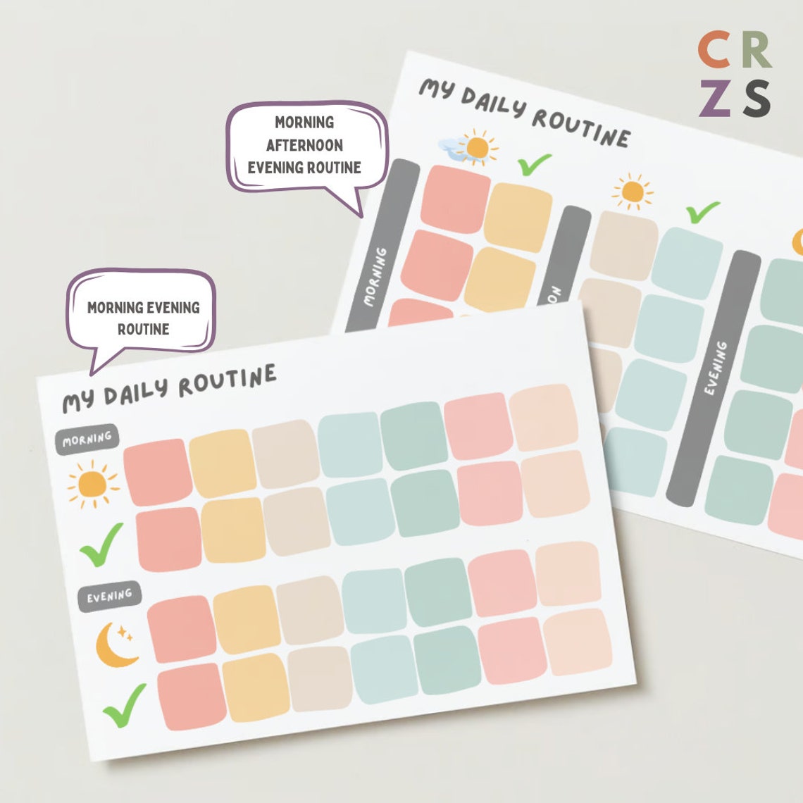 Kids Routine Charts Bundle Kids Routine Cards Daily Weekly - Etsy