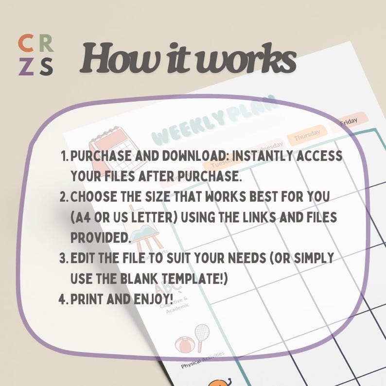Editable Kindergarten Weekly Plan With Categorized Activities, Daycare ...