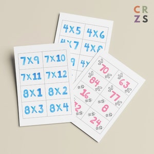 1-12 Multiplication Flash Cards | Math Printable Cards | 1-12 ...