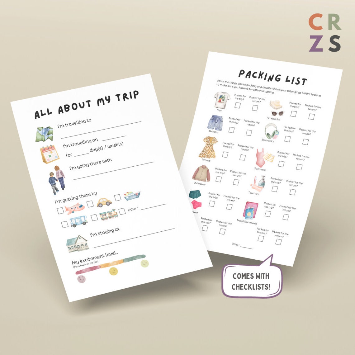 Kids Travel Journal, Personalized Travel Journal, Kids Travel Diary ...