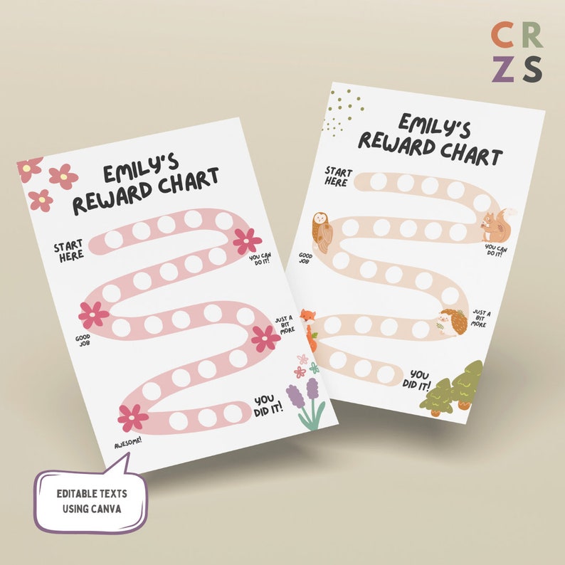 Editable Reward Chart for Kids Potty Training Chart for Toddlers ...
