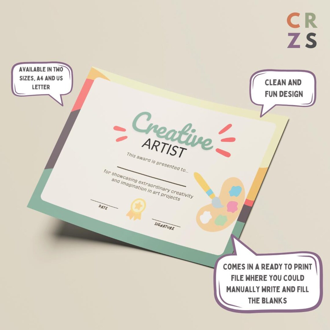 Creativity Award Certificate for Kids Classroom Award Certificate ...