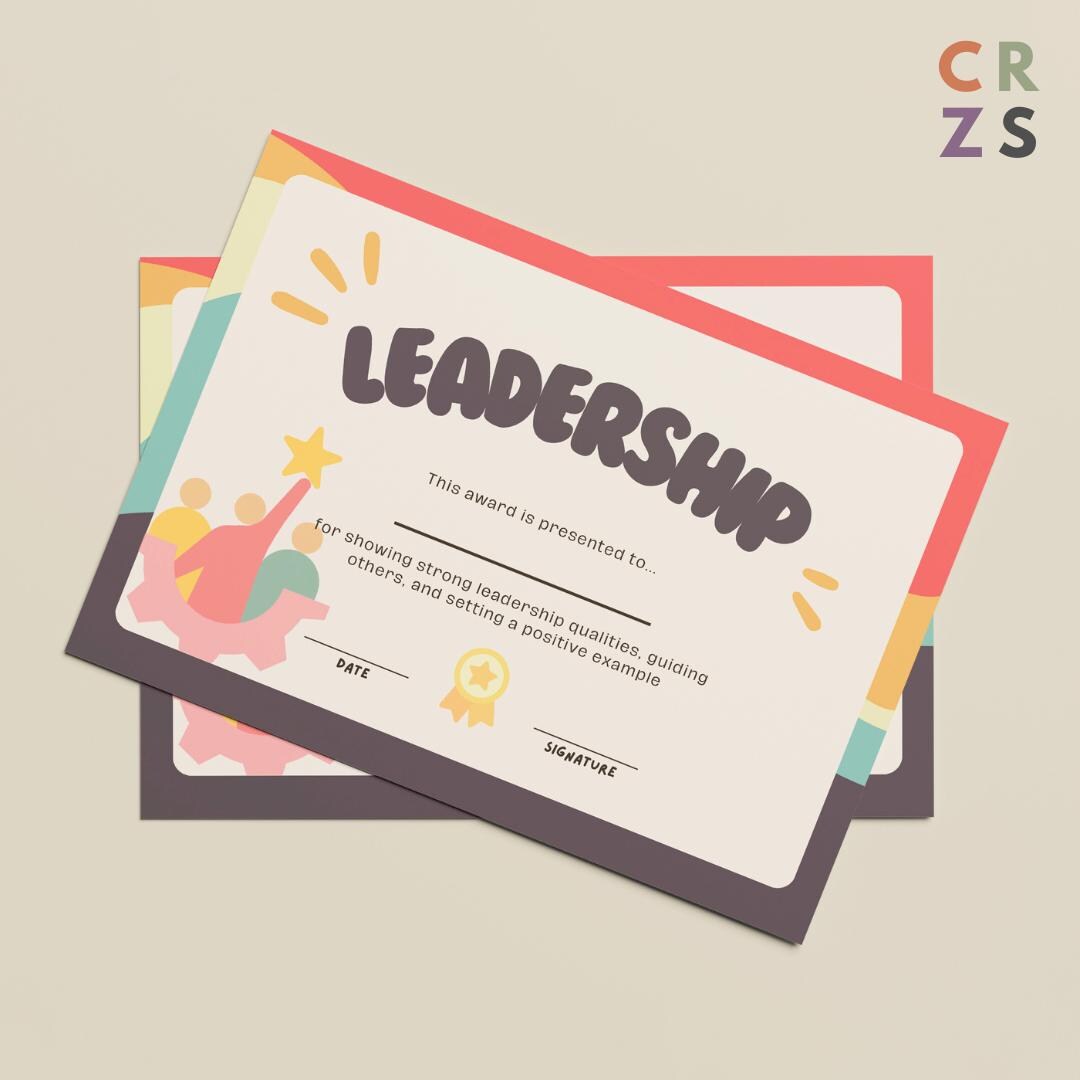 Leadership Award Certificate for Kids Classroom Award Certificate ...