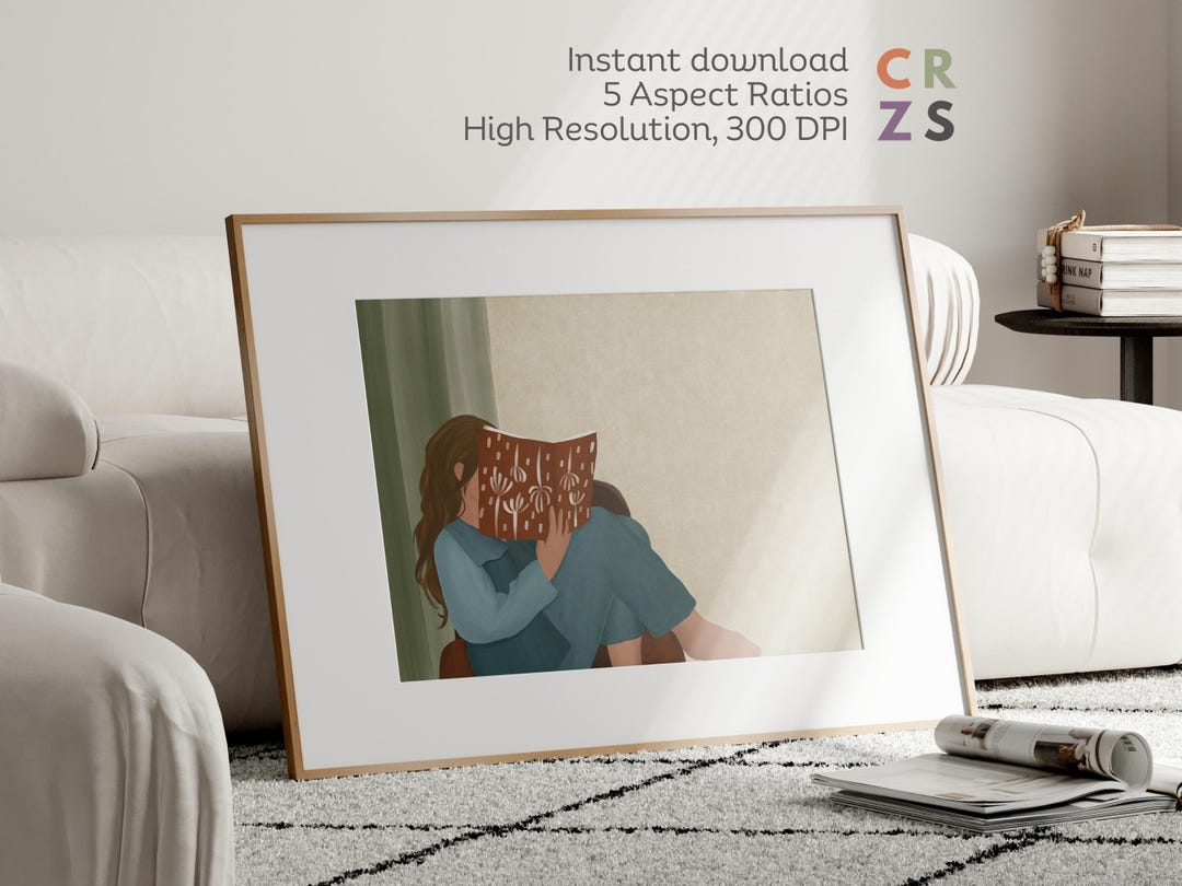 Book Lover Poster, Woman Reading a Book Art Print, Books Wall Art, Girl ...