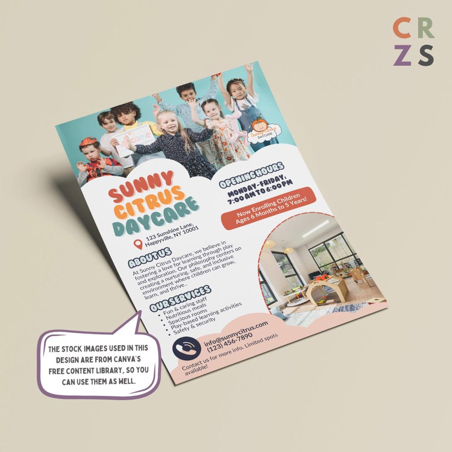 Daycare Flyer, Editable Childcare Flyers, Kindergarten Enrollment ...
