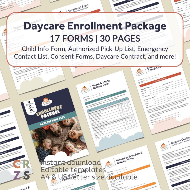 Daycare Forms - Etsy