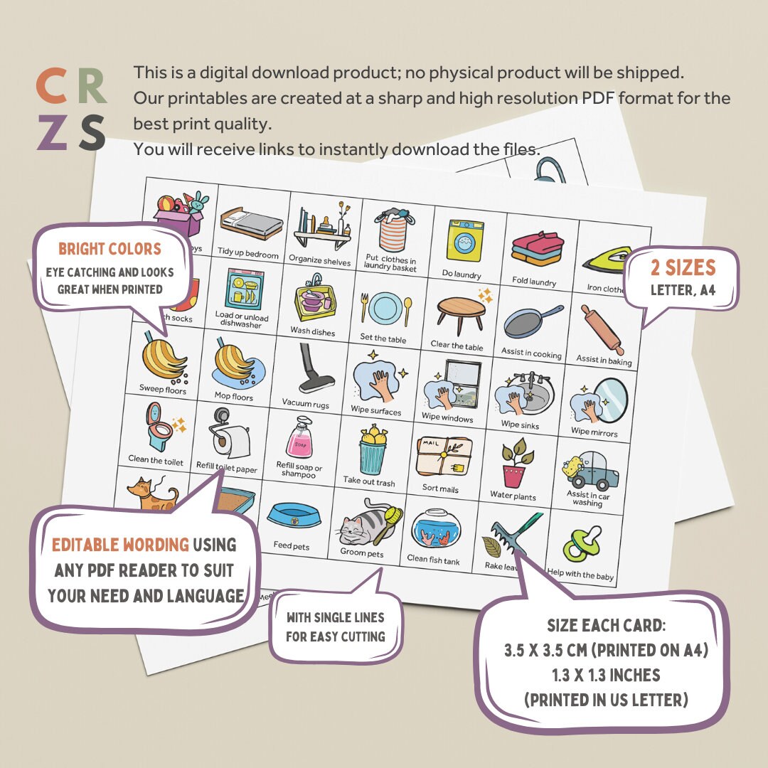 Editable Kids Routine Cards, Printable Daily Task, Kids Routine ...