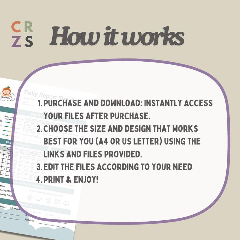 Daycare Daily Report Sheet, Daily Log for Childcare, All About My Day ...
