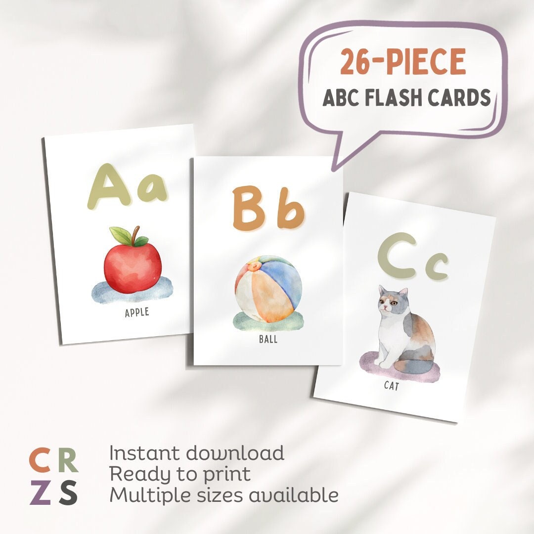 Cartes Flash ABC Cartes Flash Alphabet Cartes flash - Etsy France