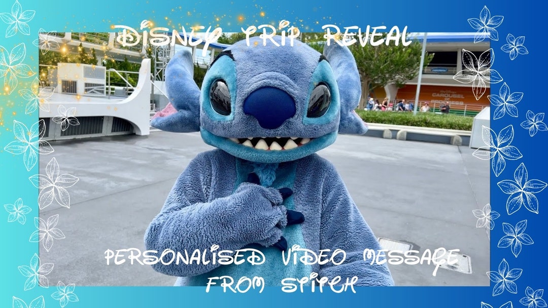 Stitch Personalised Video Message - Reveal Your Magical Trip - Etsy