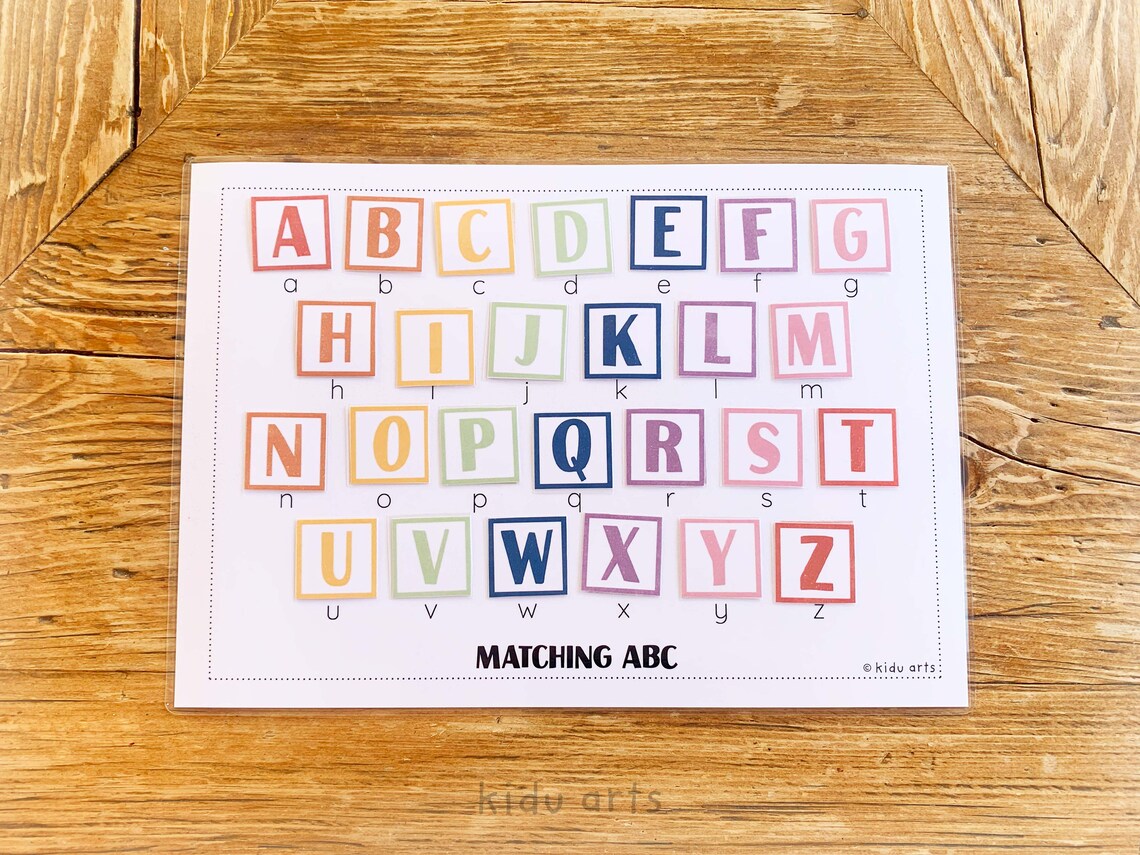 Alphabet Matching Activity, ABC Learning Worksheet, Upper Case Lower ...