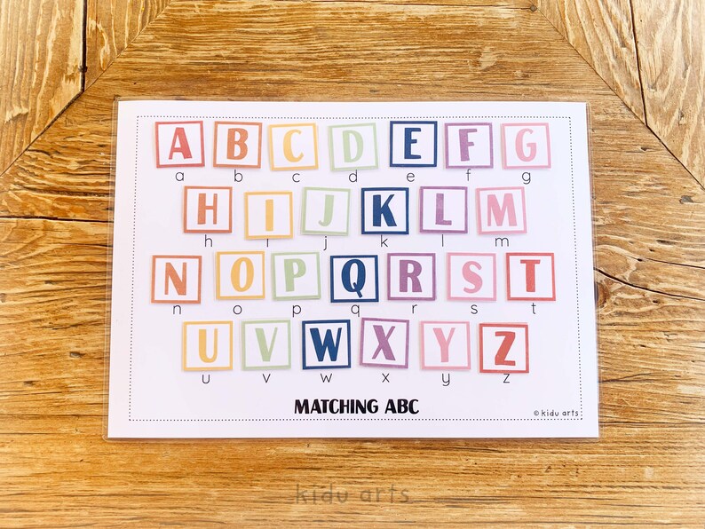Alphabet Matching Activity, ABC Learning Worksheet, Upper Case Lower ...