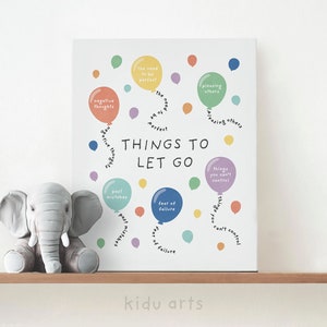 Things to Let Go, Coping Skill Poster, Things to Release, Mental Health ...