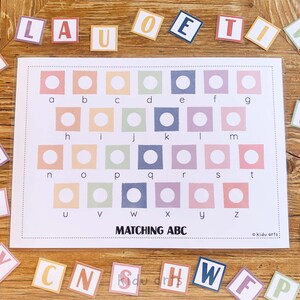 Alphabet Matching Activity, ABC Learning Worksheet, Upper Case Lower ...