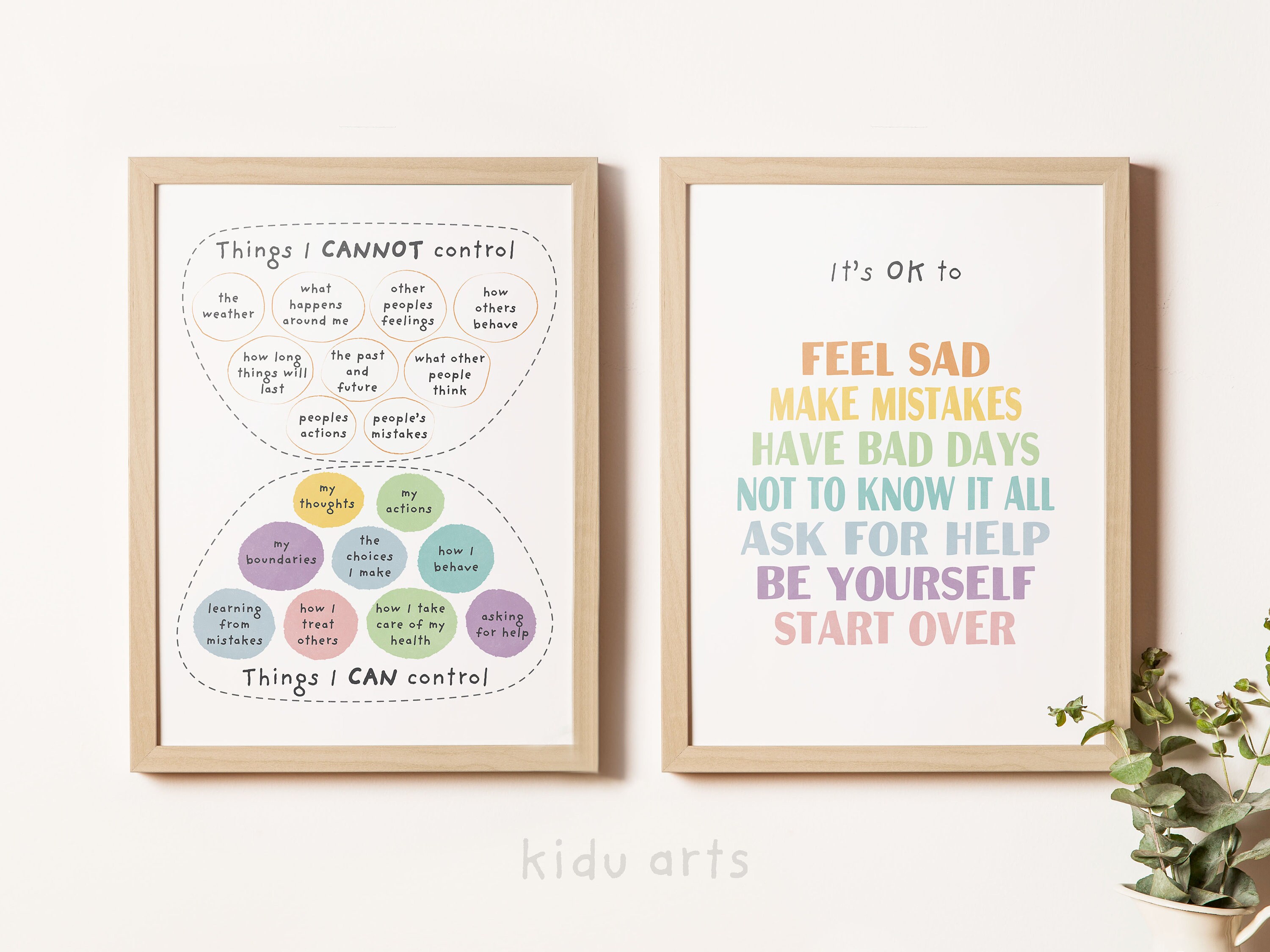 20 Calm Corner Poster Set, Calming Down Strategies, Kids Wall Art ...