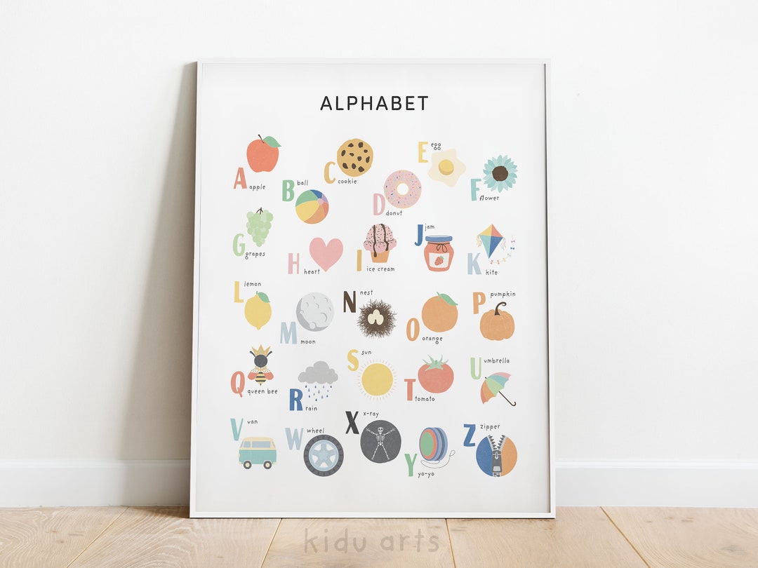 Alphabet Poster, Beginning Sounds ABC, Montessori Classroom Decor ...