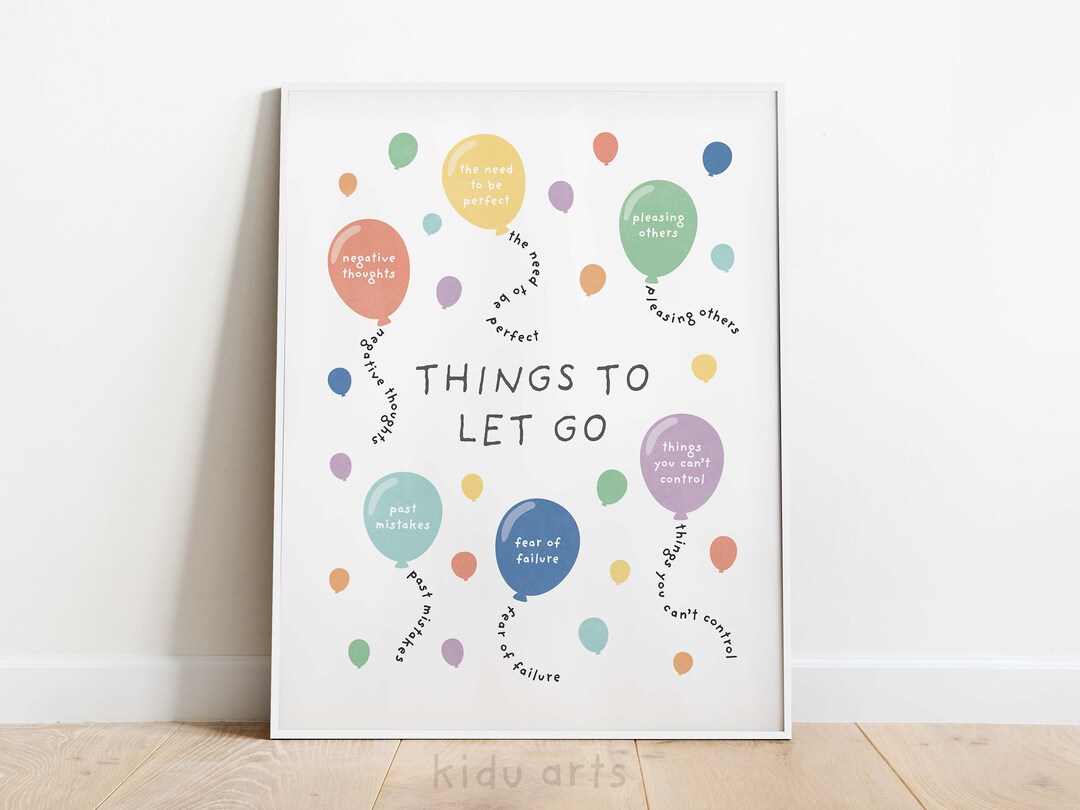 Things to Let Go, Coping Skill Poster, Things to Release, Mental Health ...