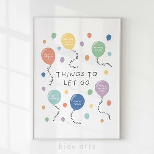 Things to Let Go, Coping Skill Poster, Things to Release, Mental Health ...