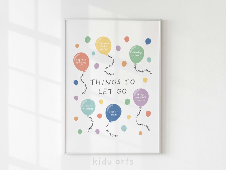 Things to Let Go, Coping Skill Poster, Things to Release, Mental Health ...