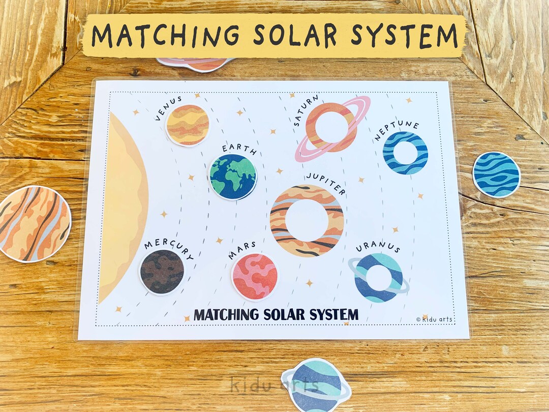 Solar System Activity, Planets Matching Printable, Outer Space Learning ...