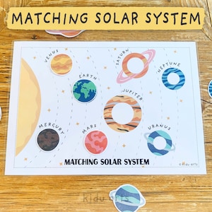 Solar System Activity, Planets Matching Printable, Outer Space Learning ...