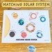 Solar System Activity, Planets Matching Printable, Outer Space Learning ...