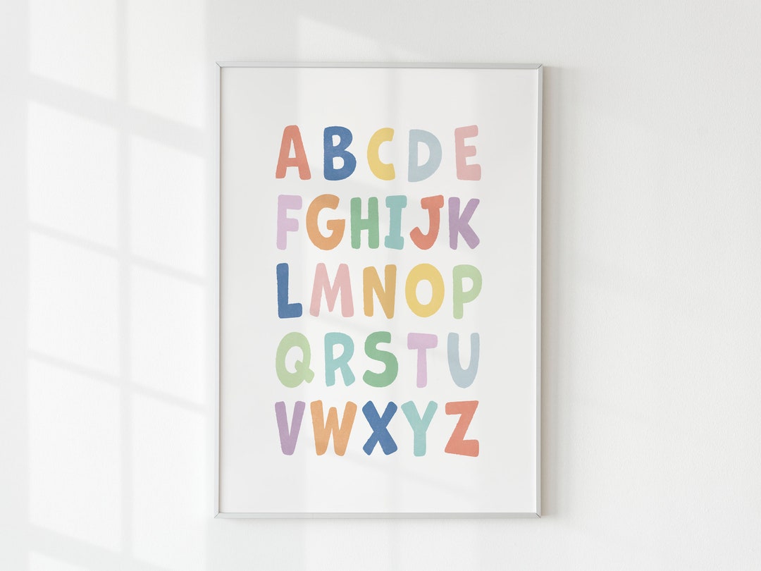 Alphabet Poster, Rainbow ABC, Classroom Decor, Homeschool Material ...
