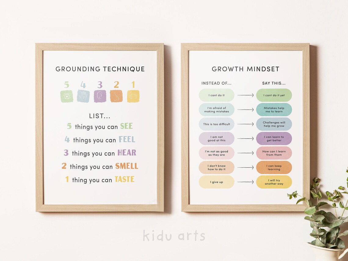 20 Calm Corner Poster Set, Calming Down Strategies, Kids Wall Art ...