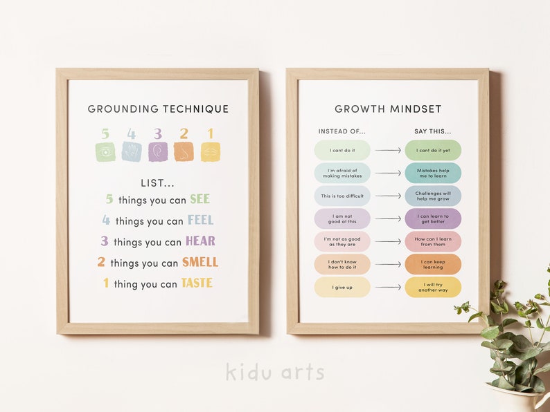 20 Calm Corner Poster Set, Calming Down Strategies, Kids Wall Art ...